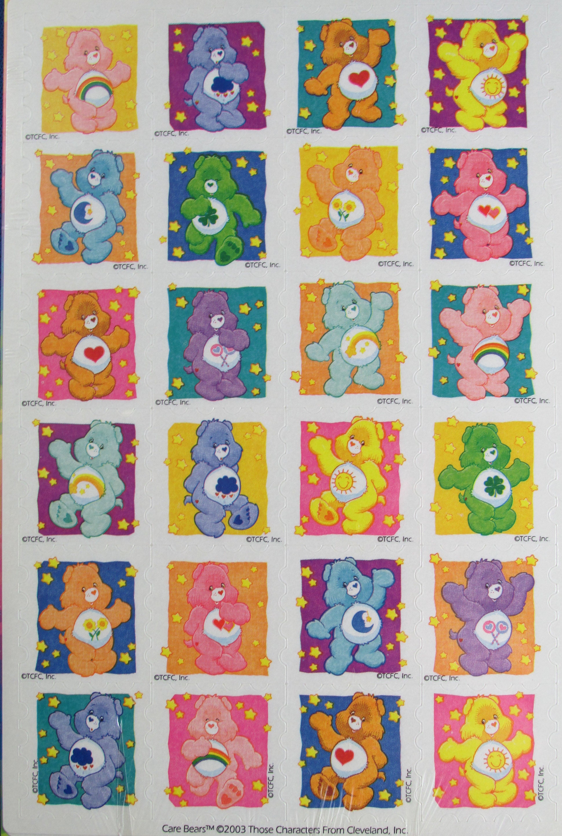Care Bear Sticker 1 Sheet Each Sheet is 6 X 4 | Etsy