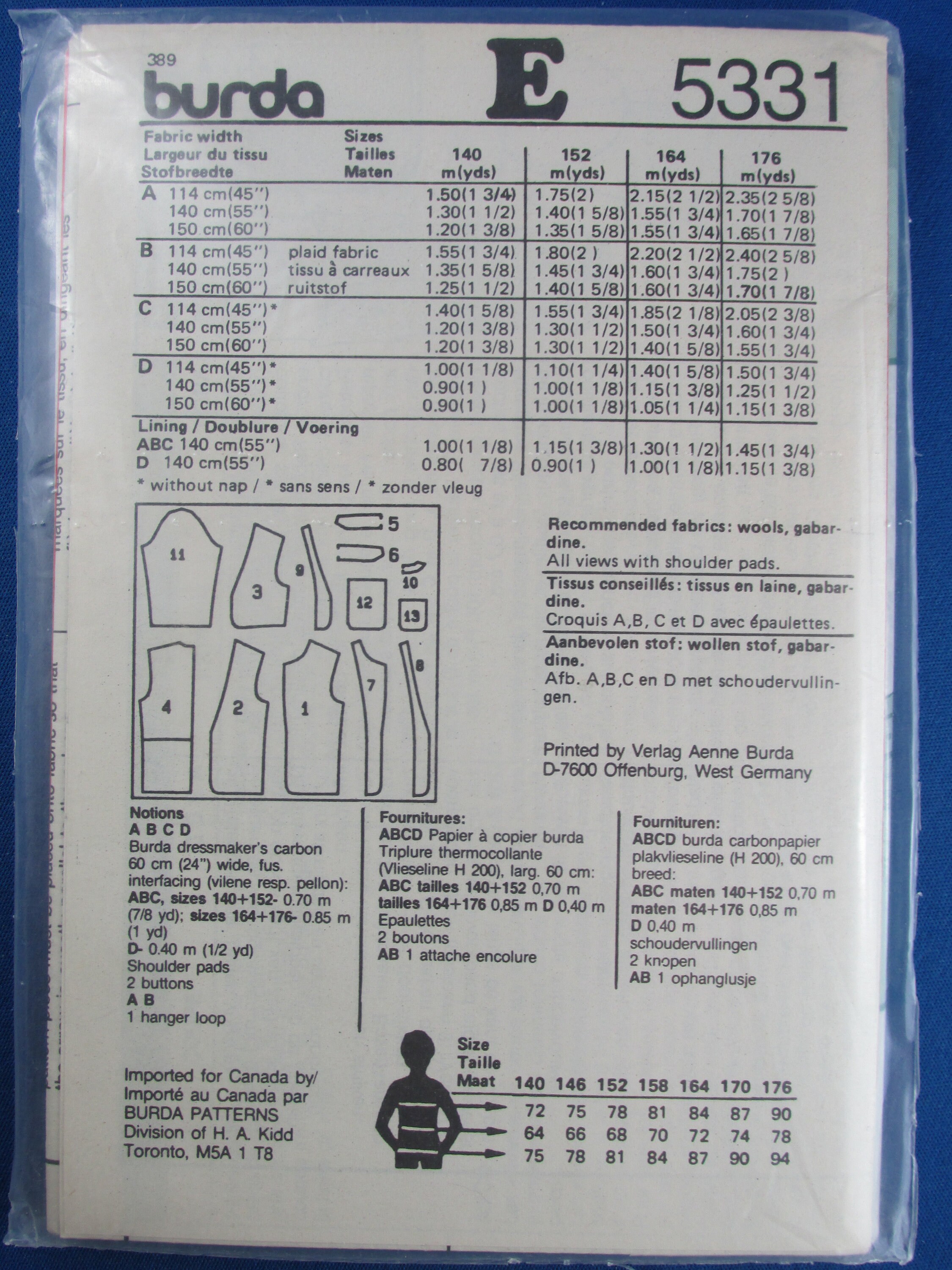 Burda 5367 Womens/Misses Dress & Jacket Sewing Pattern Sizes 8 To 18 ...