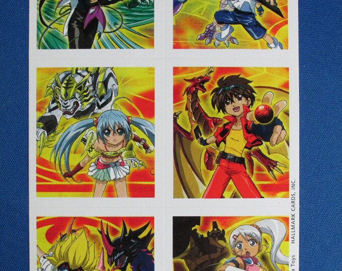 Bakugan Stickers 1 Sheet With 6 Stickers Scrapbooking, Crafts, Gift ...