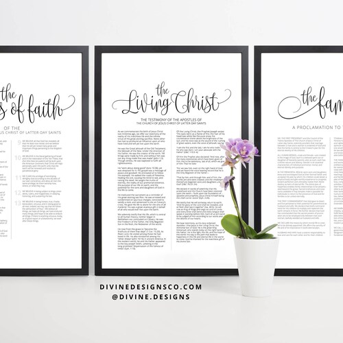 LDS Proclamation Bundle Living Christ Family Proclamation - Etsy