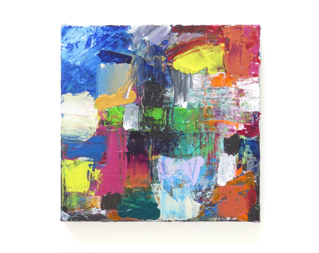 Original Cubist Painting, Gerhard Richter and Jackson Pollock Inspired ...