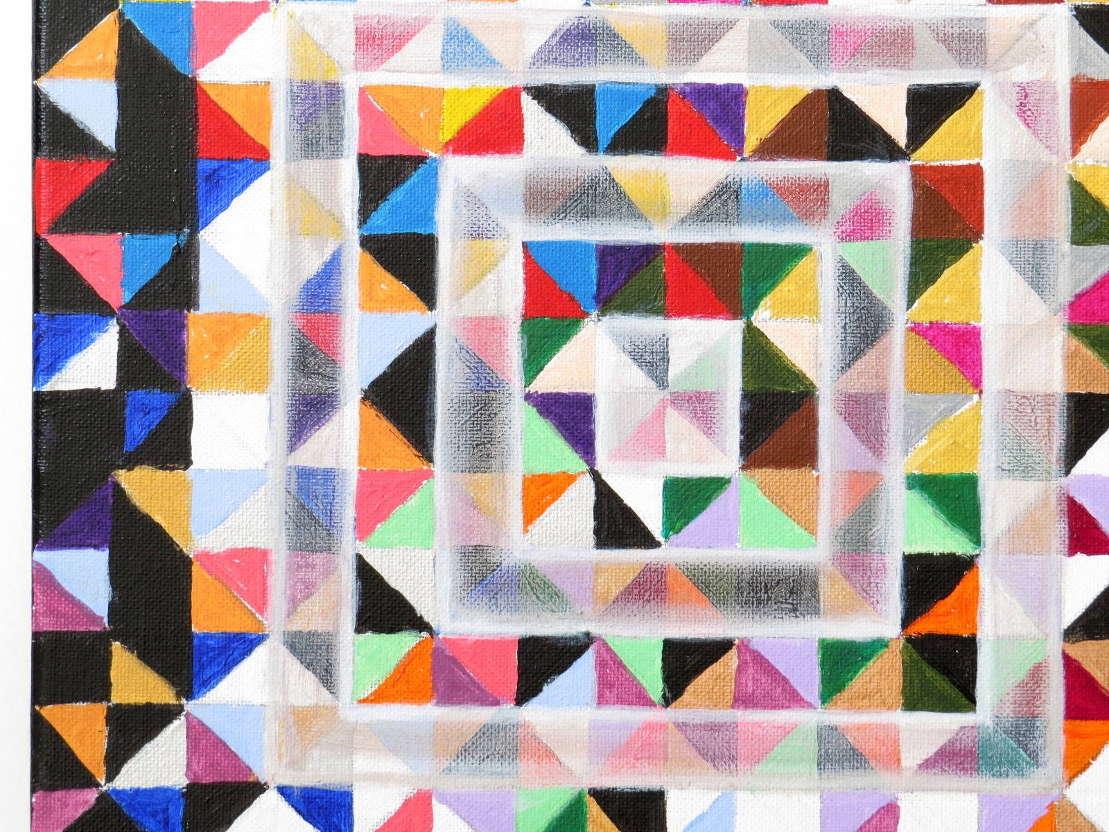 Acrylic Painting, Optical Illusion Art, Geometric Painting, Geo Art ...