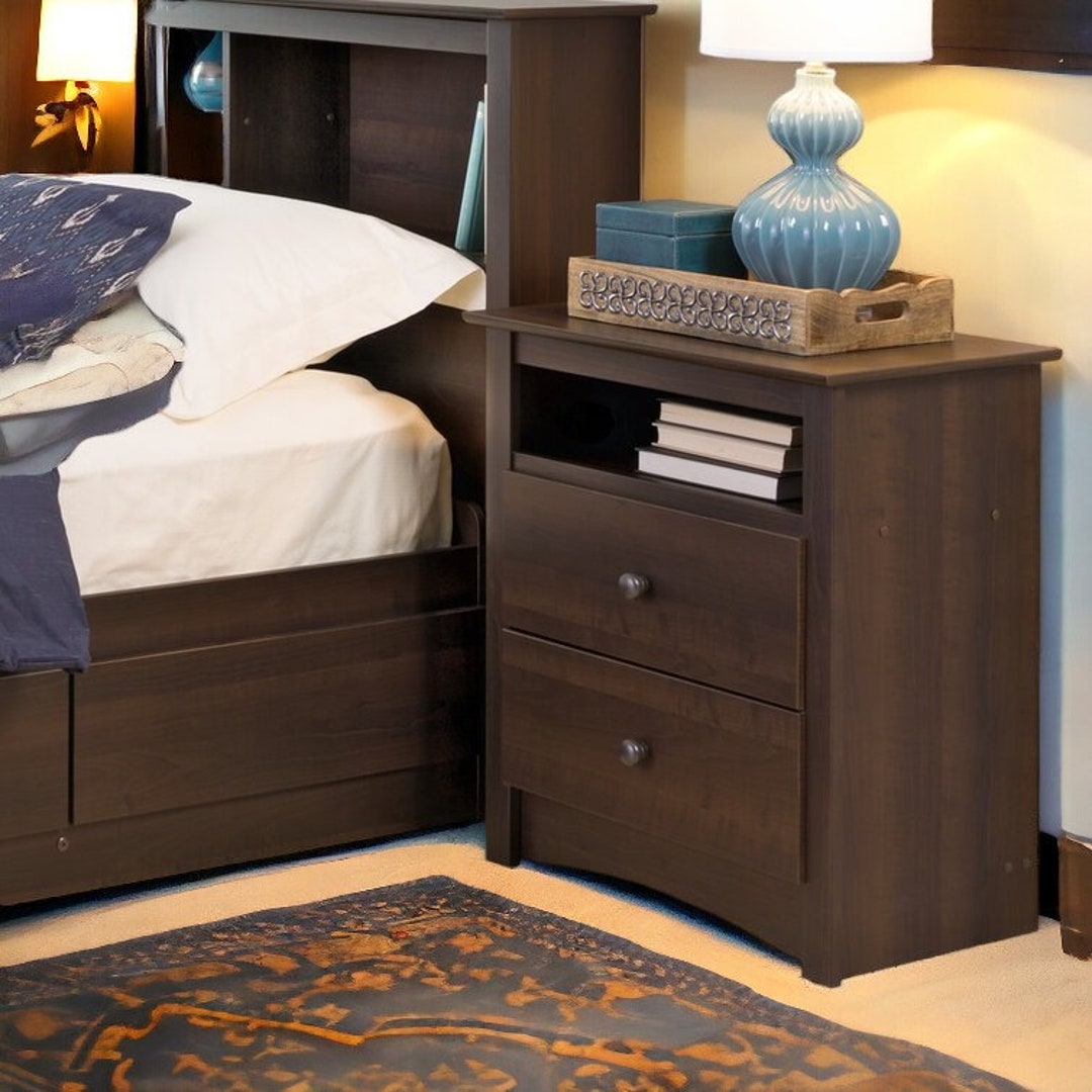 The Prepac Fremont 2 Drawer Nightstand - Etsy The Prepac Fremont 2 Drawer Nightstand - Etsy