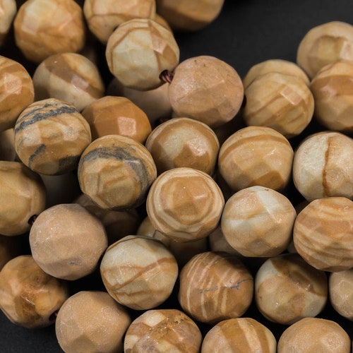 Natural Wood Jasper Faceted Round Tiger Skin Jasper 4mm | Etsy