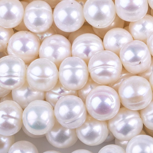 Round Potato Pearl 7.0-7.5mm Freshwater Pearl Leather Pearl - Etsy