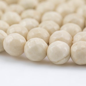 Natural Fossil Coral Riverstone, Available in Faceted Round, 4mm, 6mm ...