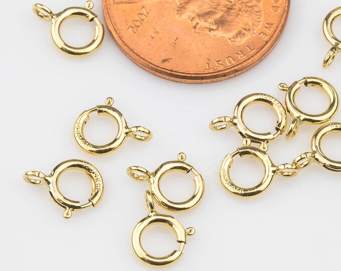 SOLID BRASS Round Lobster Clasps All Sizes | Etsy