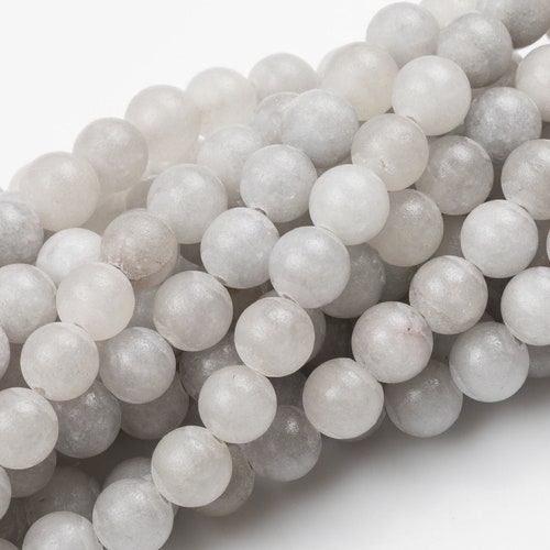 Medium Gray Jade Smooth Round 4mm 6mm 8mm 10mm 12mm Single - Etsy