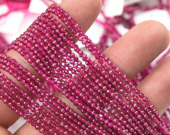 Faceted ruby beads | Etsy