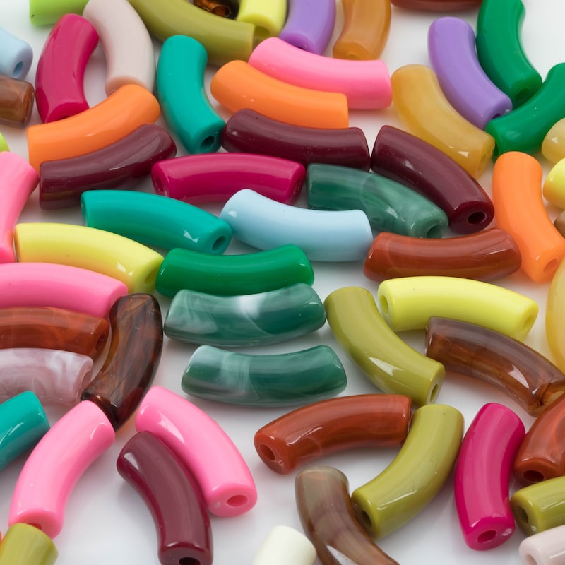 Curved Tube Beads - Etsy