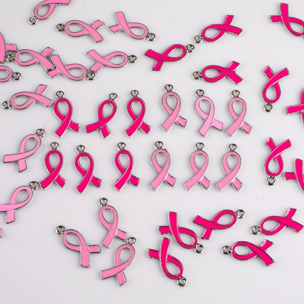 Pink Ribbon Beads - Etsy