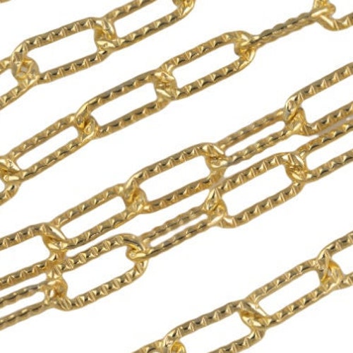 Gold Filled Flat Tubed Chain Elongated Heavy Oval Chain - Etsy