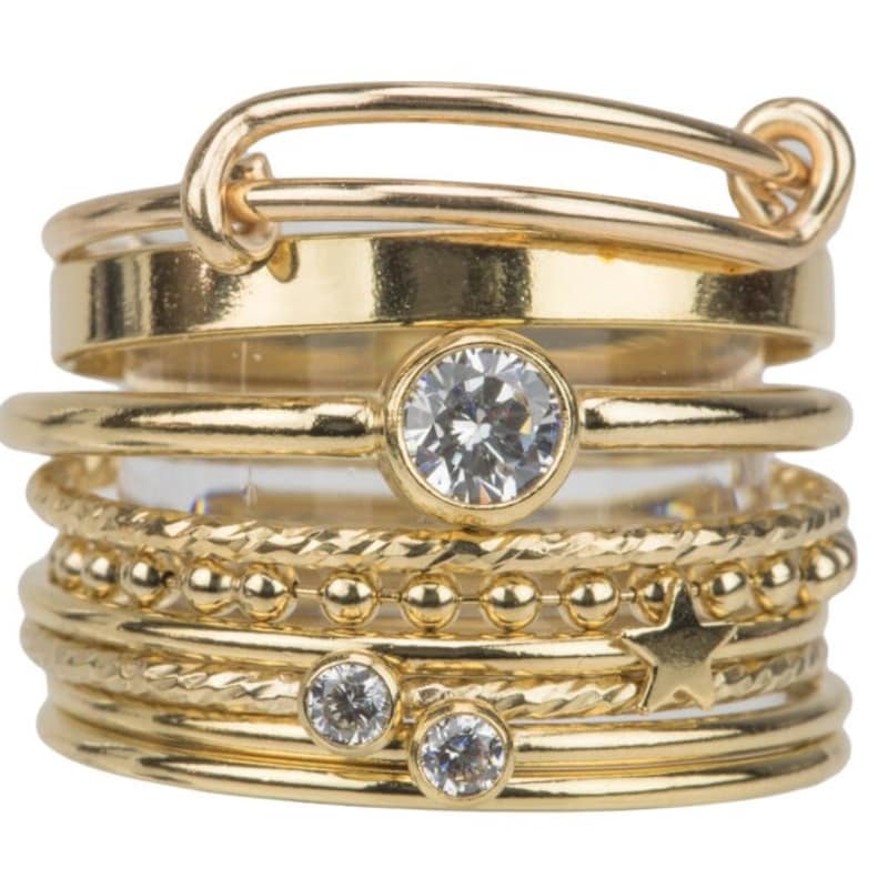 Stackable Gold Rings - Etsy