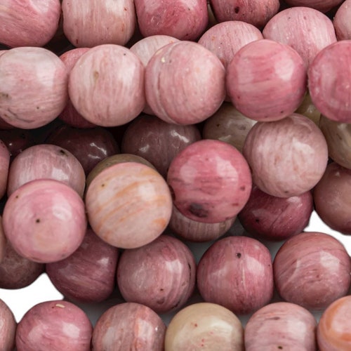 Natural Faceted Pink Rhodonite Round Beads 15 Strand 4mm - Etsy