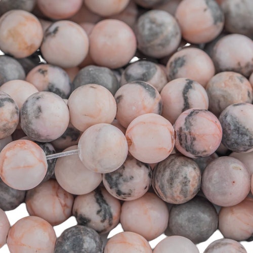 Natural Light Pink Zebra Jasper Beads Grade AAA in Round-full - Etsy