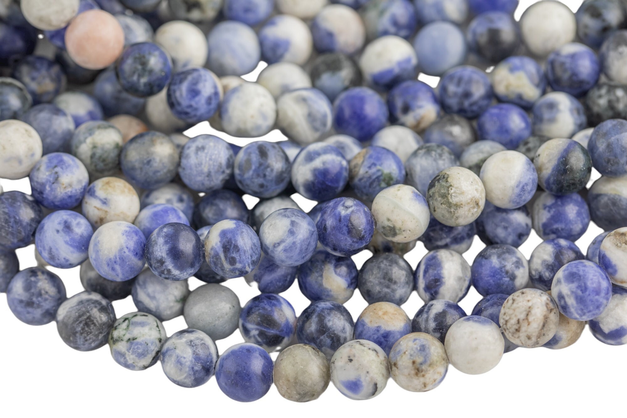 Natural White Blue Sodalite High Quality in Round 4mm 6mm - Etsy