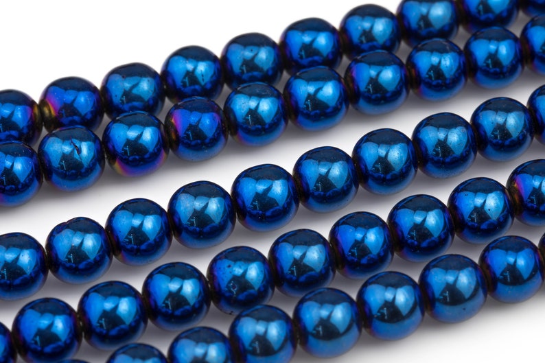 Blue Metallic HEMATITE Beads. Round Smooth. 2mm3mm 4mm 6mm | Etsy