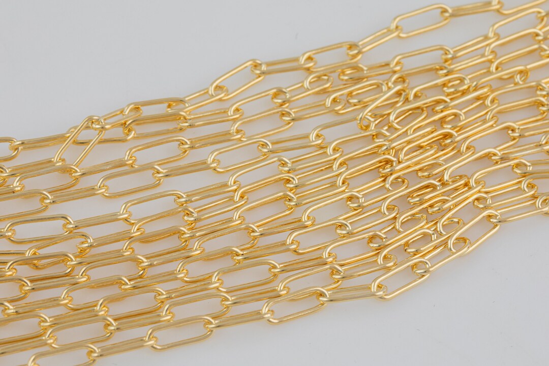Gold Filled Round Tubed Chain Elongated Heavy Oval Chain - Etsy