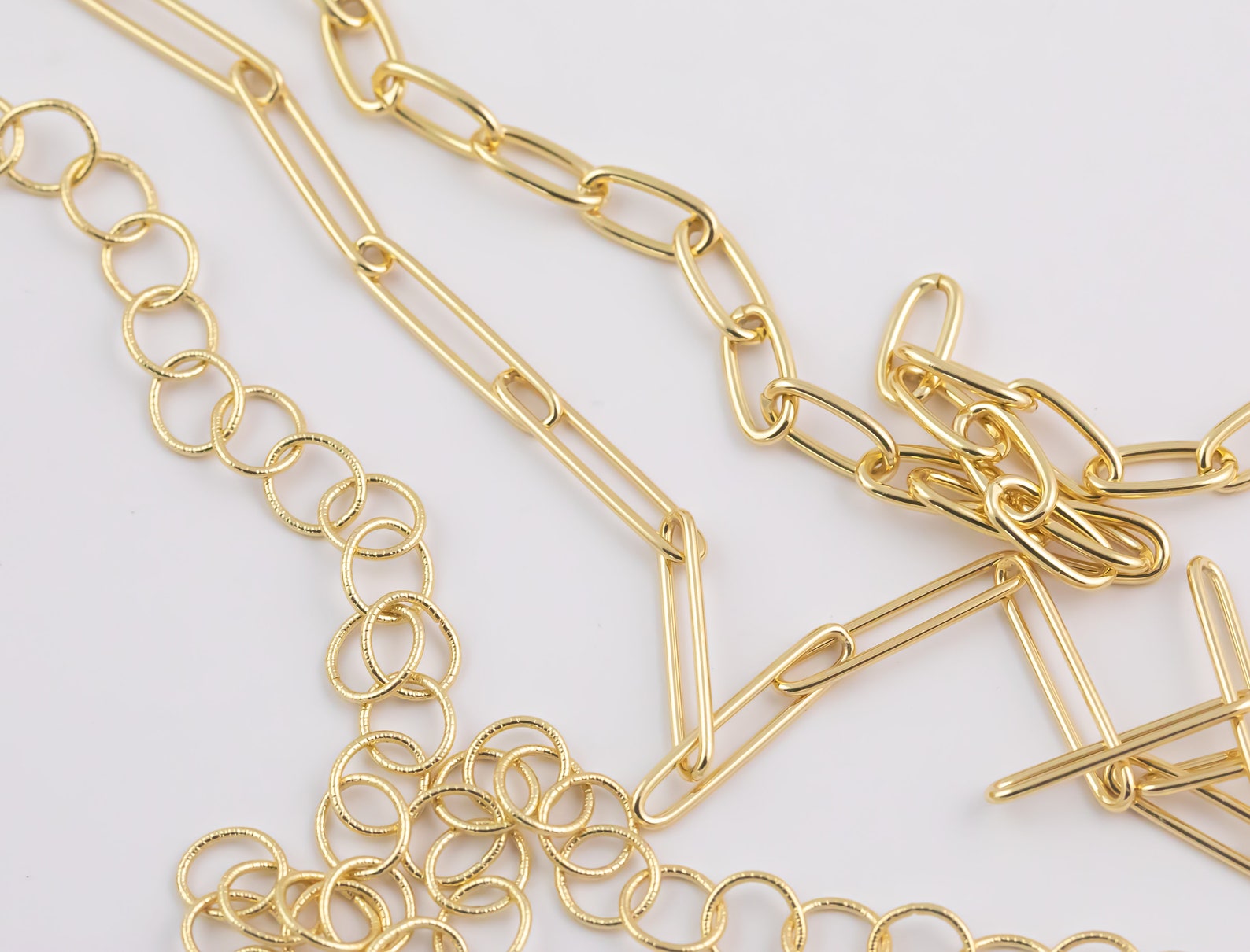 14k Gold Plated Paperclip Chains Tarnish Resistant Paperclip - Etsy