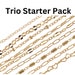 Permanent Jewelry Trio Chain Starter Pack, Gold Filled Chain by the ...
