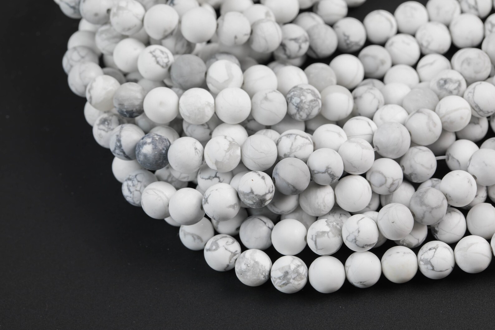 Natural White Howlite Beads Matte White Howlite 4mm 6mm 8mm - Etsy