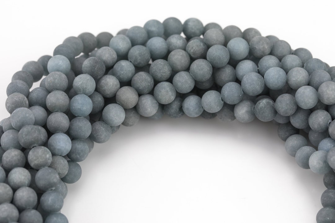 Gray Jade Matte Round 4mm 6mm 8mm 10mm 12mm - Single or Bulk - 15.5 ...