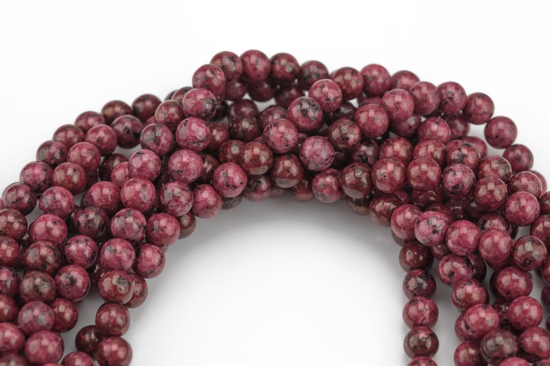 Gorgeous Aggie Maroon Jade Beads in Smooth Round- 6mm, 8mm, 10mm, 12mm ...