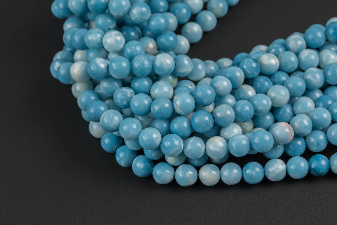 Natural Larimar Quartz- High Quality in Round,-full Strand 15.5 Inch ...