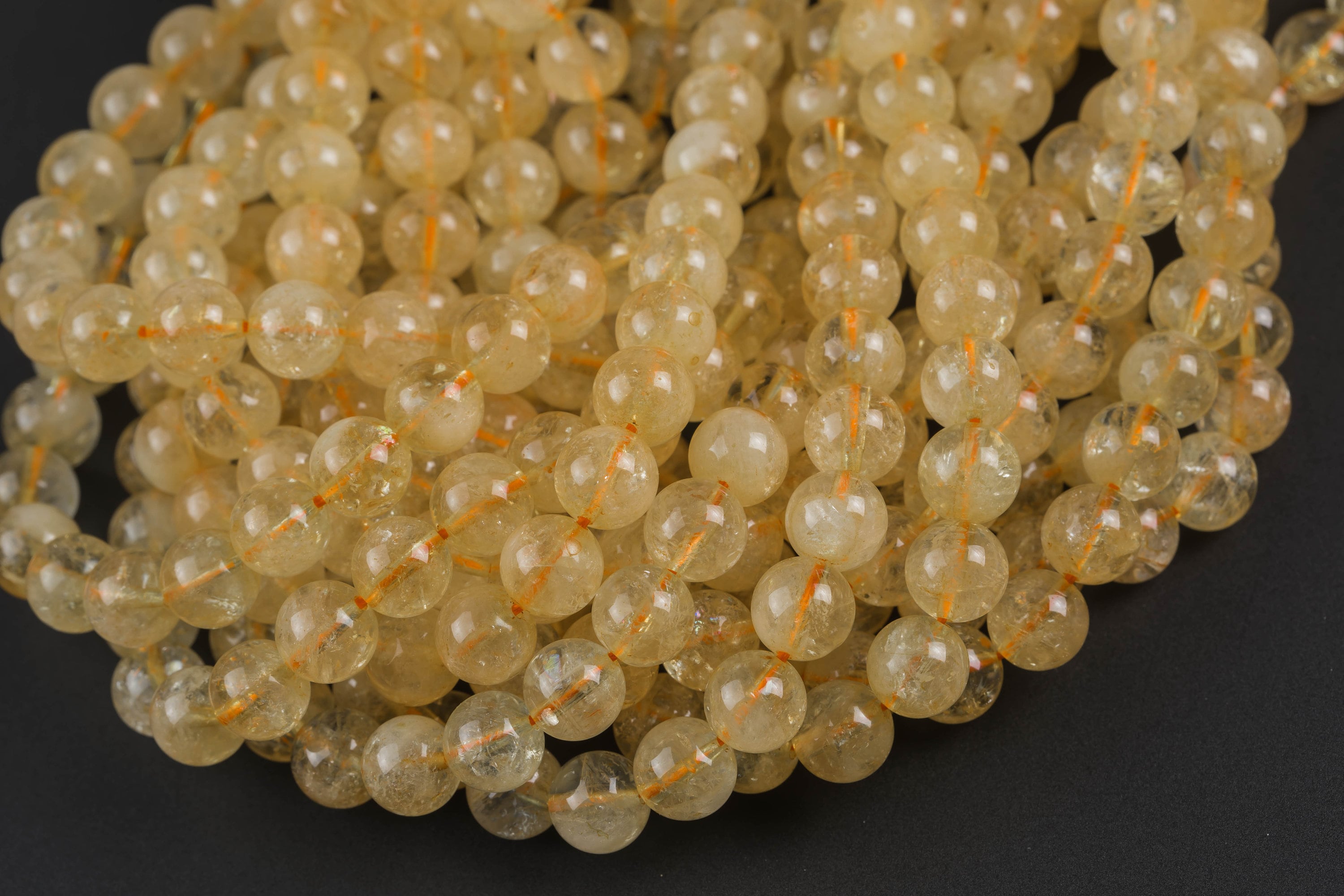 Natural CITRINE Round 6mm 8mm 10mm Full Strand 15.5 Inches - Etsy