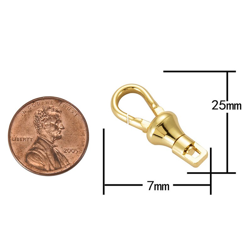 2 Pcs- Dainty Self Closing Swivel Clasps - Triggerless - 18kt Gold ...