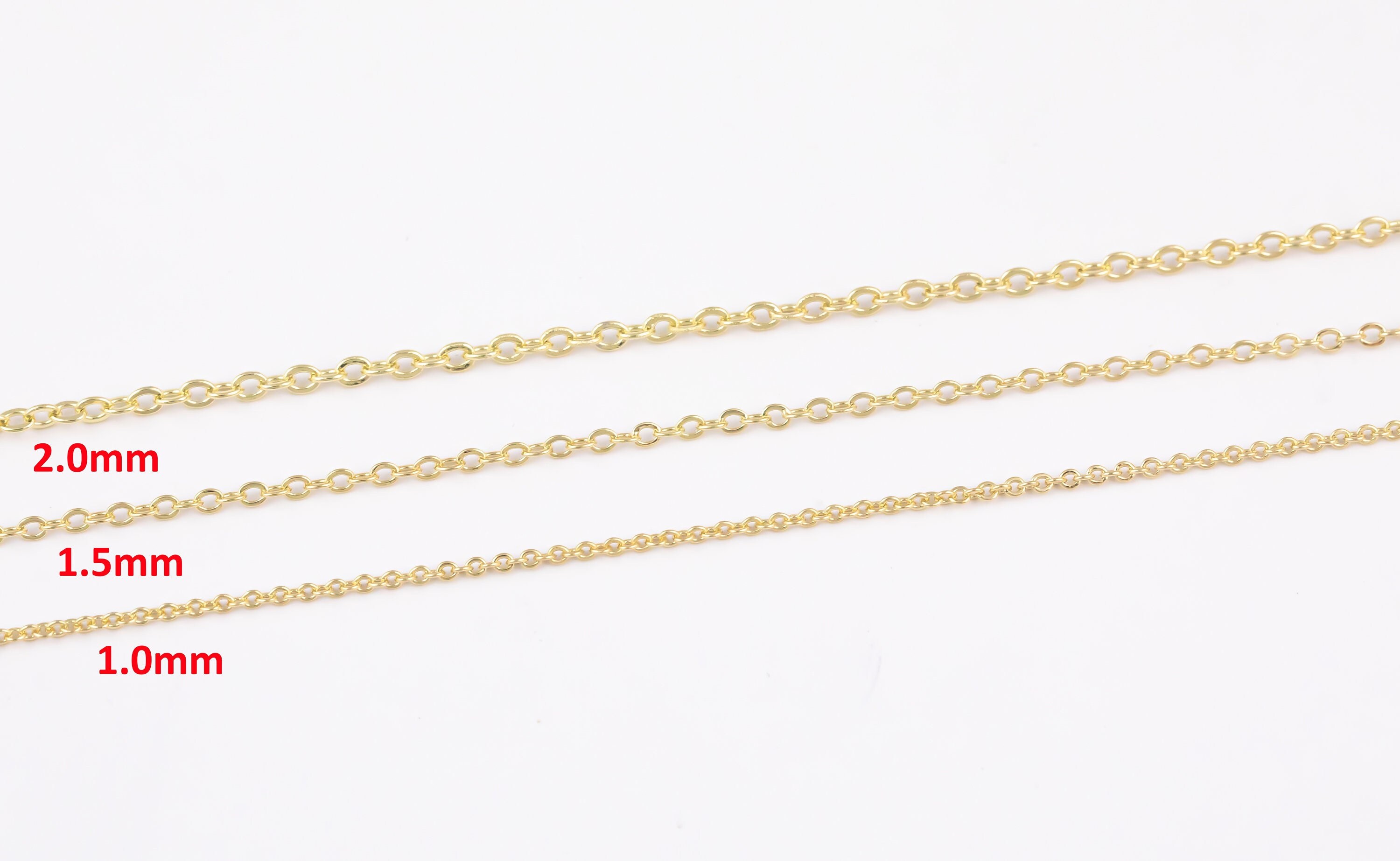 14k Gold Plated Dainty Oval Chains Tarnish Resistant - Etsy