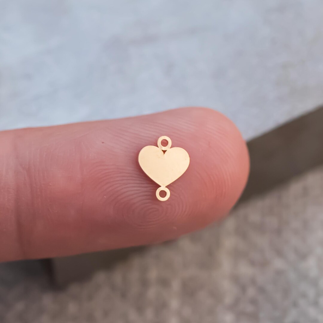 Heart Connector Permanent Jewelry Connectors 14K Gold Filled or 925 ...