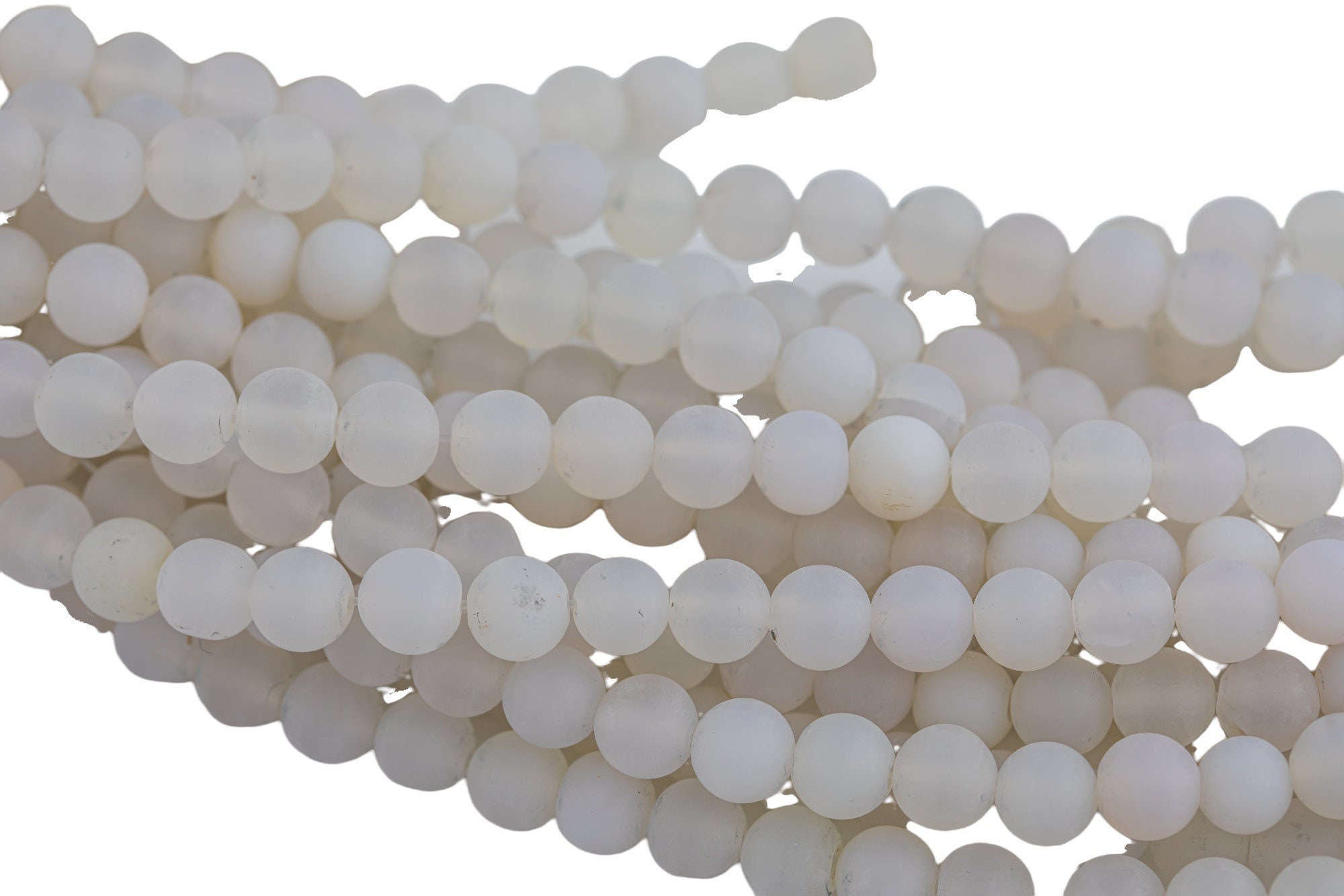 Natural Matte Cream Agate High Quality full Strand 15.5 Inch - Etsy
