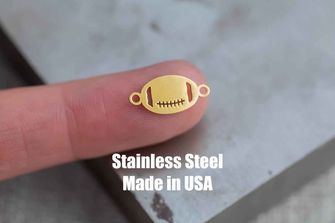 Football Connector- Permanent Jewelry Connectors- Hand Polished ...