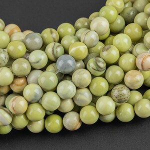 Natural Lemon Jasper Round Sizes, 4mm, 6mm, 8mm, 10mm, 12mm - in Full ...