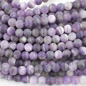 Natural Matte Amethyst Beads Grade AAA Round, 4mm, 6mm, 8mm, 10mm, 12mm ...