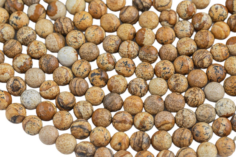 Natural Picture Jasper Faceted Round 4mm, 6mm, 8mm, 10mm, 12mm, 14mm ...