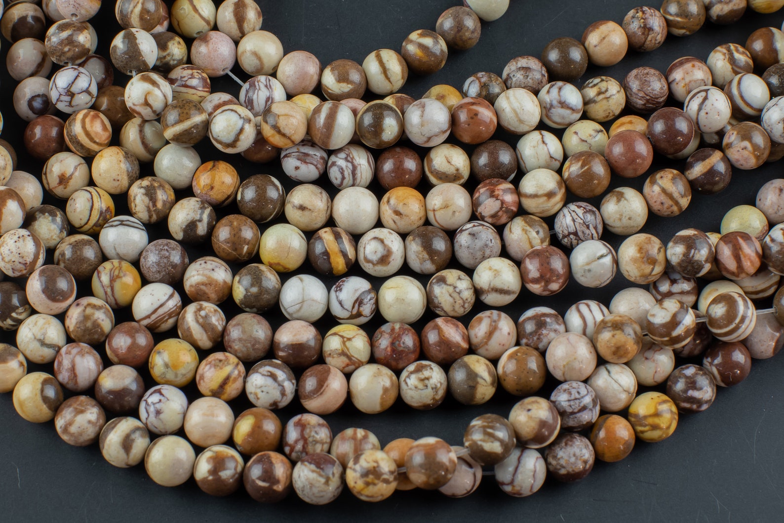 Natural Brown Zebra Jasper Beads Grade AAA Round-4mm, 6mm, 8mm, 10mm ...
