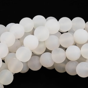 Natural Matte Cream Agate, High Quality -full Strand 15.5 Inch Strand ...