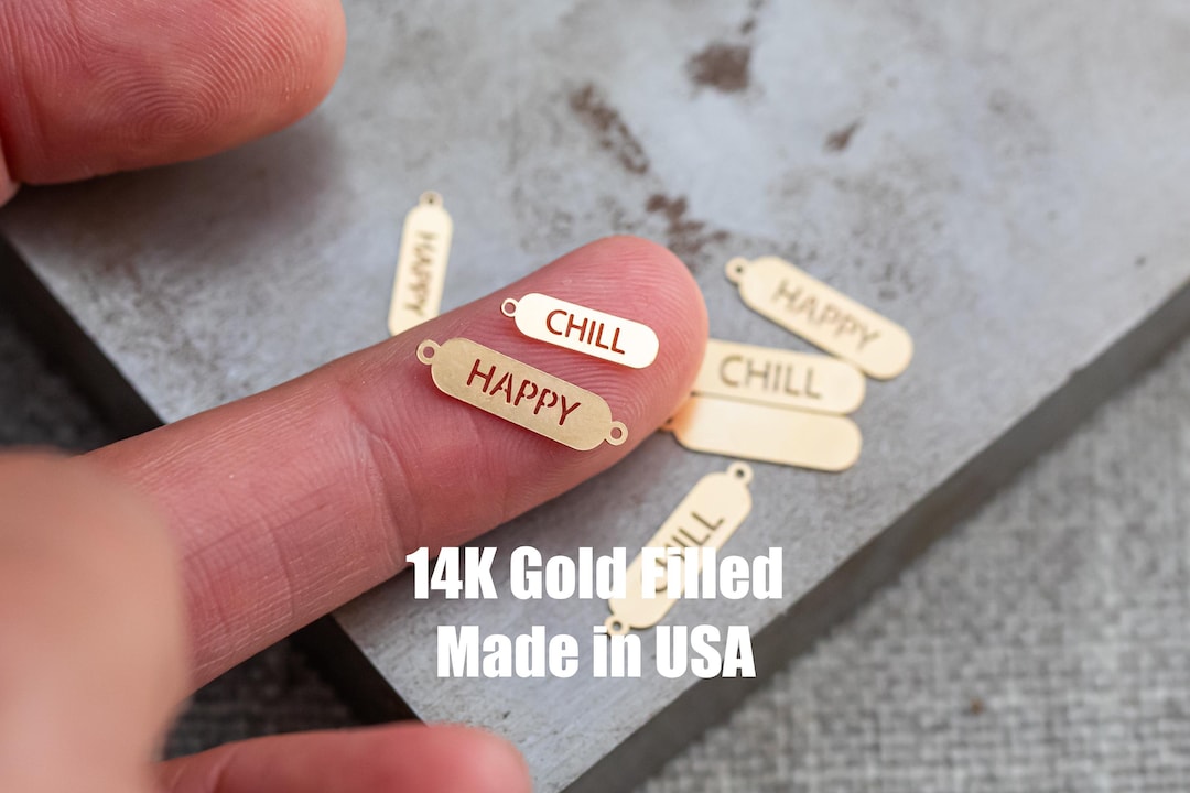 Pill Connector or Charms 14kt Gold Filled or Sterling Silver- Chill ...