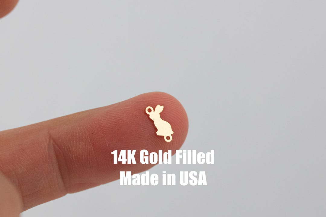 Rabbit Bunny Permanent Jewelry Connector or Charm- Intricate Detail ...