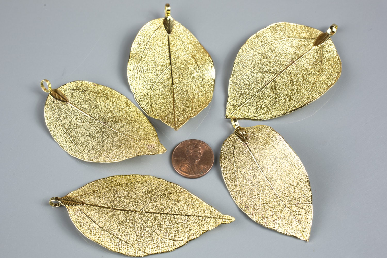 18kt Gold Plated Real Leaf - Etsy