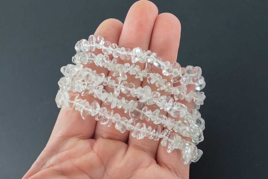 Natural Quartz Stretchy String Bracelet Natural Gemstone Crystal ...
