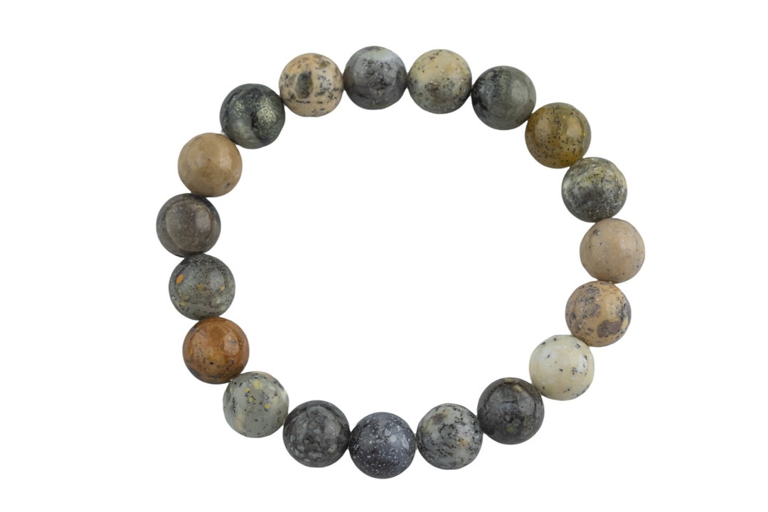 Natural Dendrite Opalized Agate Smooth Round Size 10mm and 12mm ...