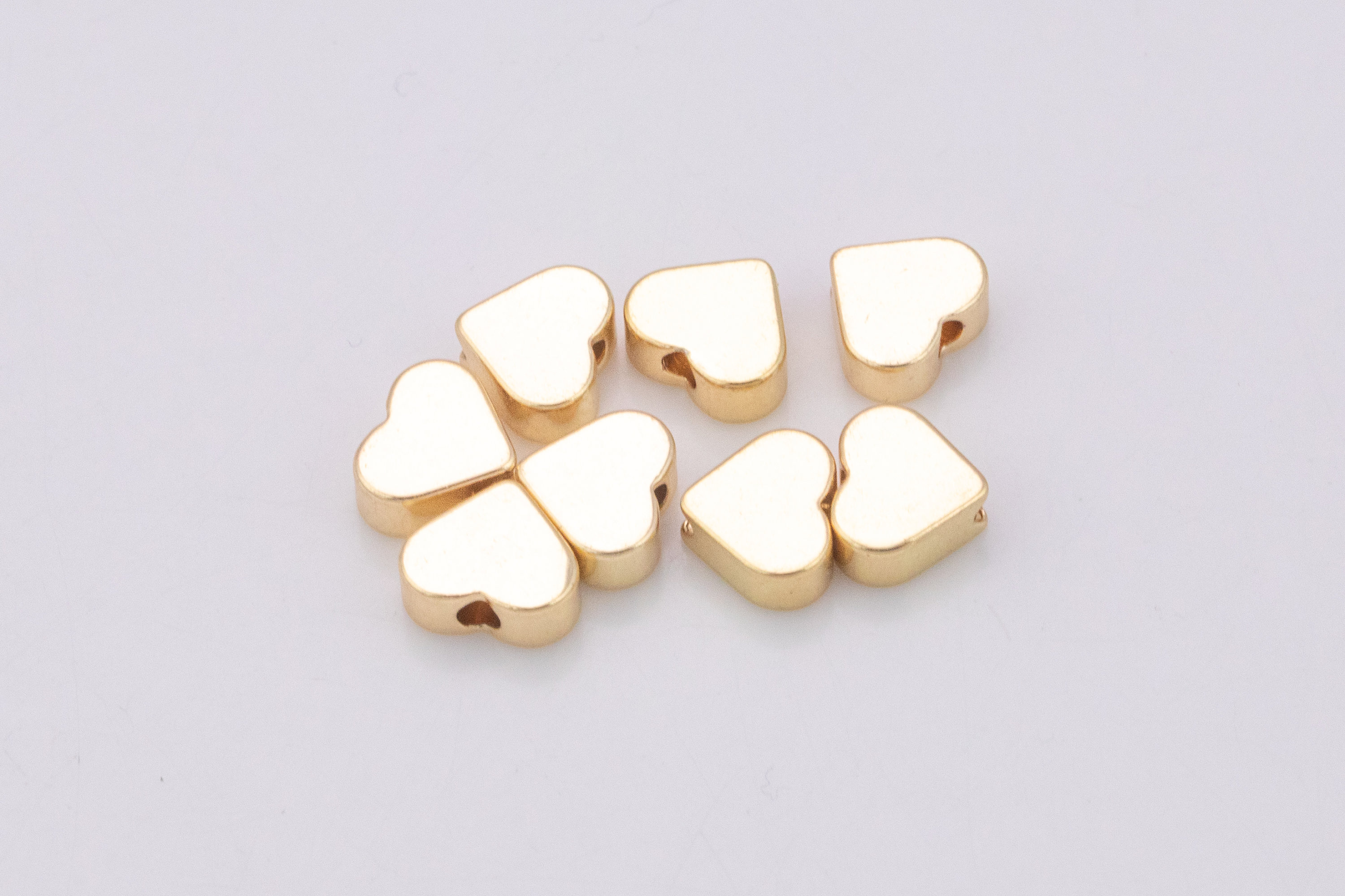 8pc 18K Gold Heart Bead 8 Pieces per Order 8mm - Etsy