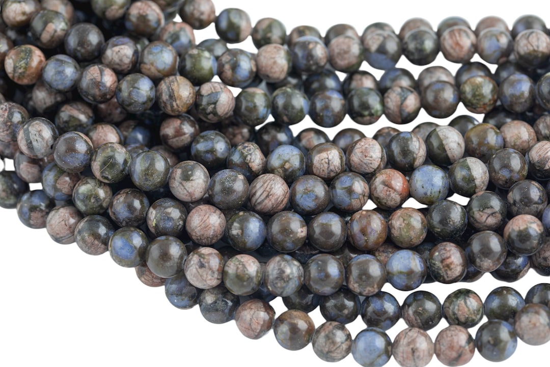 Natural Llanite Blue Opal Quartz Round Beads Healing Stone From Llano ...