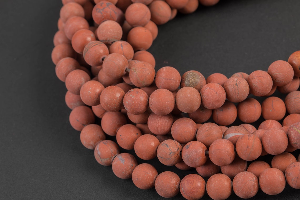 Natural Red Jasper High Quality in Matte Roundfull Strand - Etsy