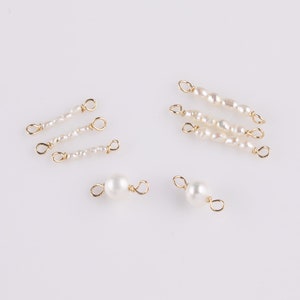 USA Gold Filled Permanent Jewelry Connectors Freshwater Pearl Connector ...