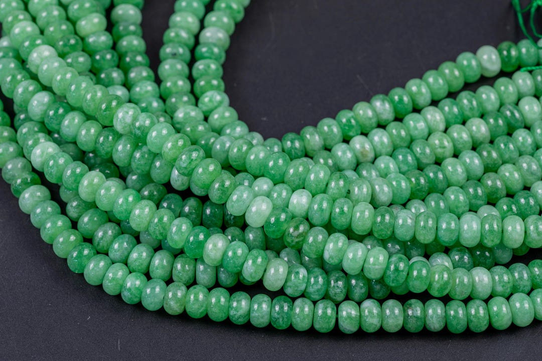 Green Jade - High Quality in Roundel, 8mm- Full 15.5 Inch Strand-full ...