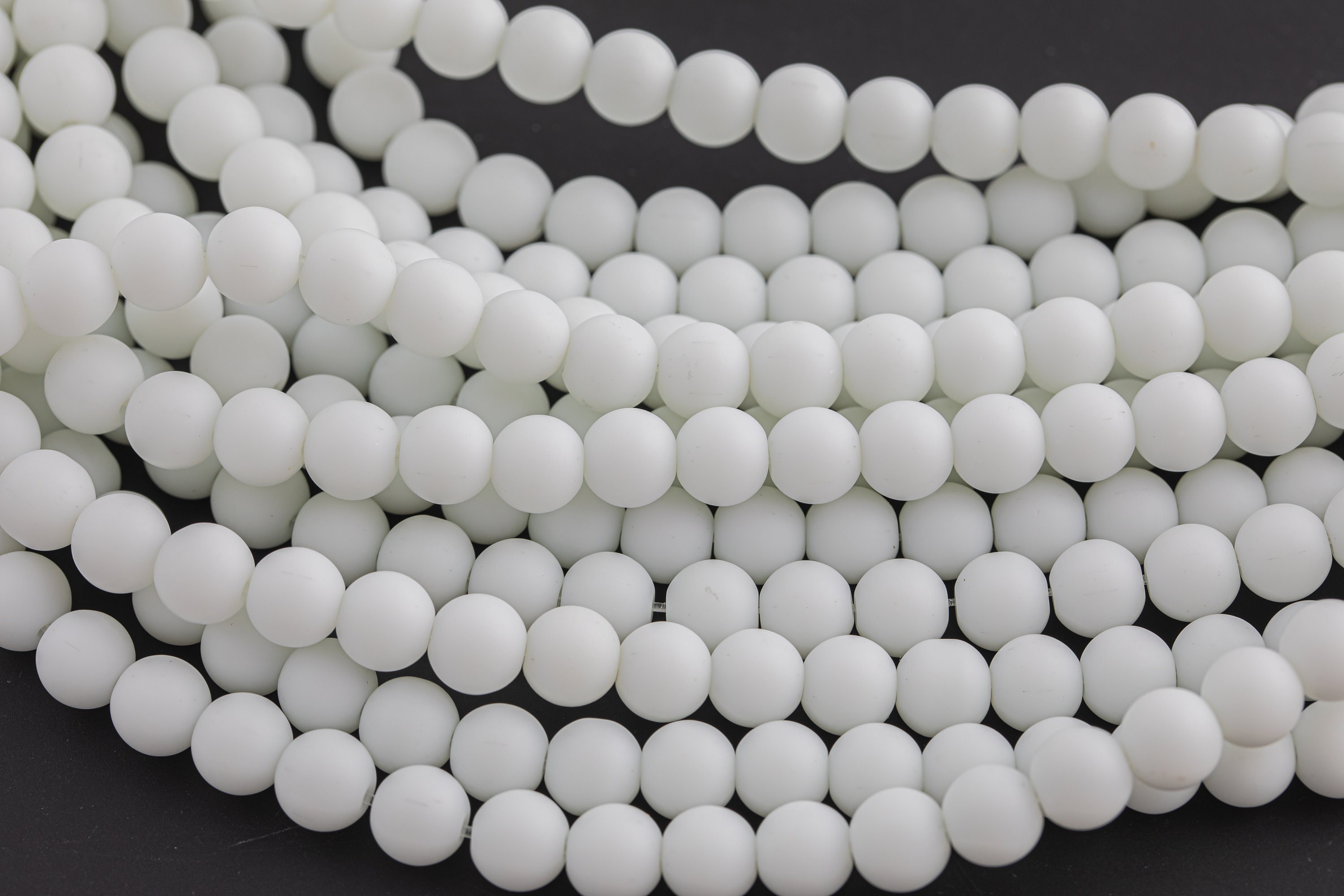 Natural Matte White Jade High Quality in Matt Round full - Etsy